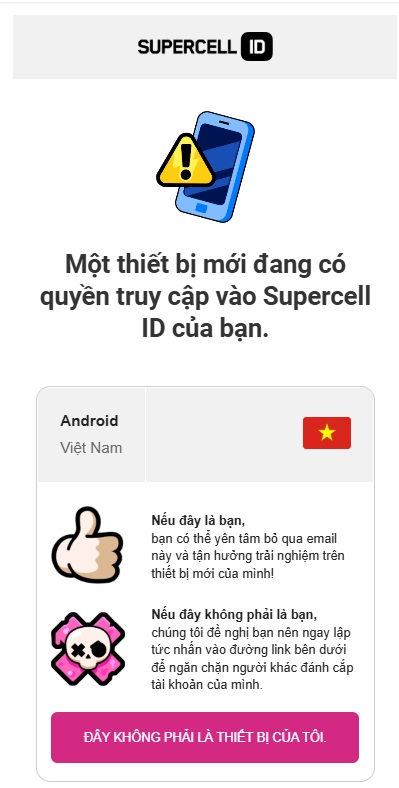 Cách đăng xuất Supercell ID trên tất cả thiết bị khác